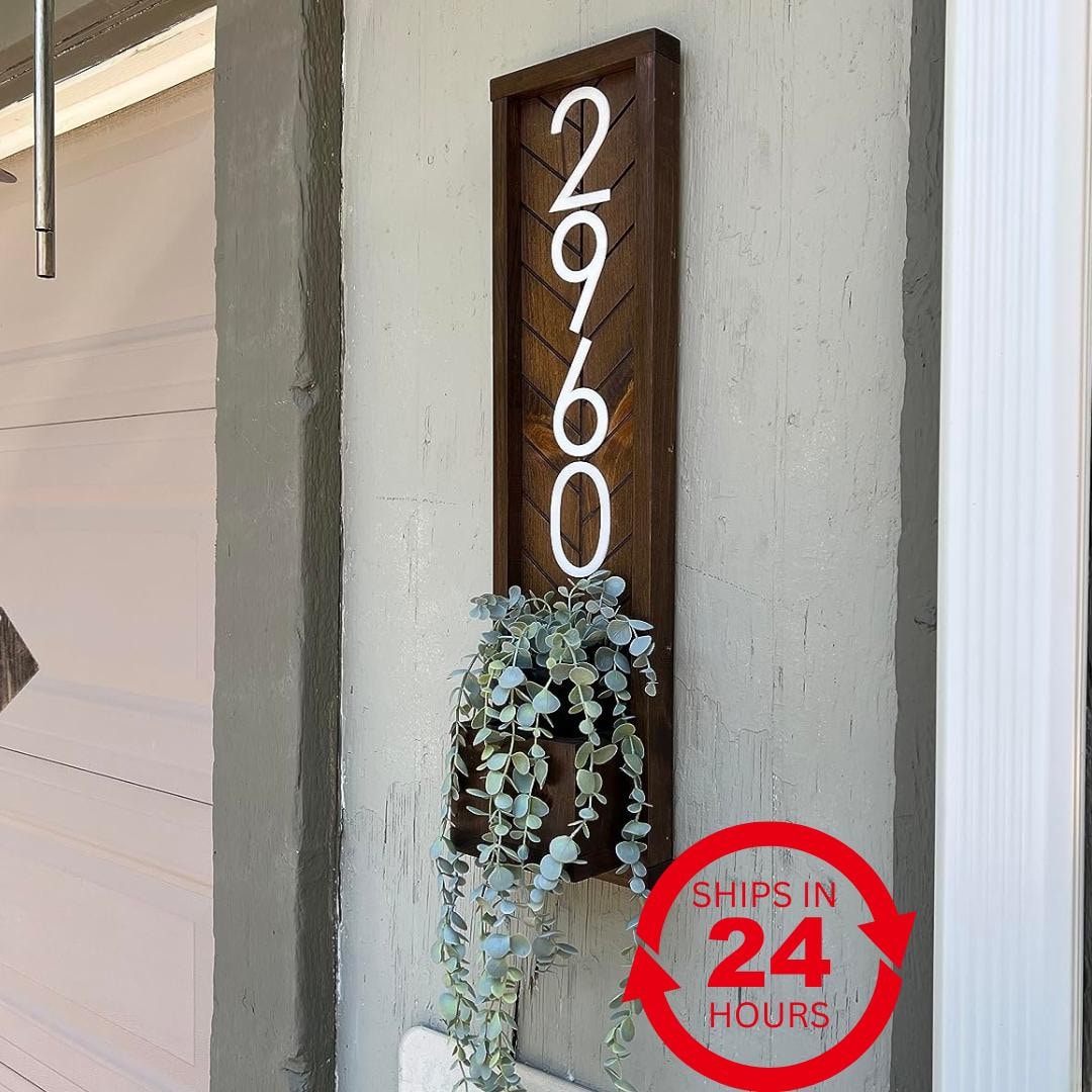 Fairview Vintage Style Hanging Planter With Custom House Numbers ...