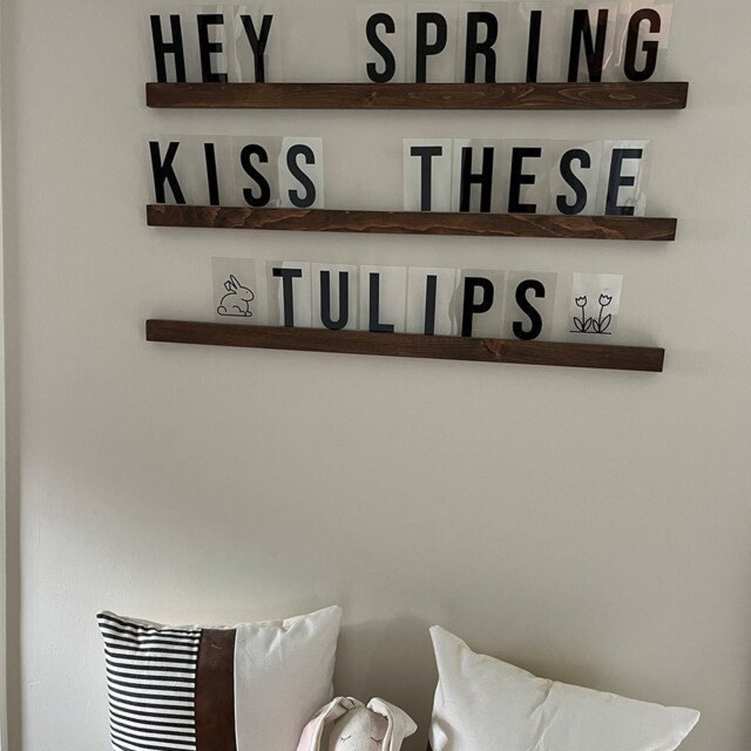 Spring Signs Wall Gallery - Inspirational Message Letter Board for ...