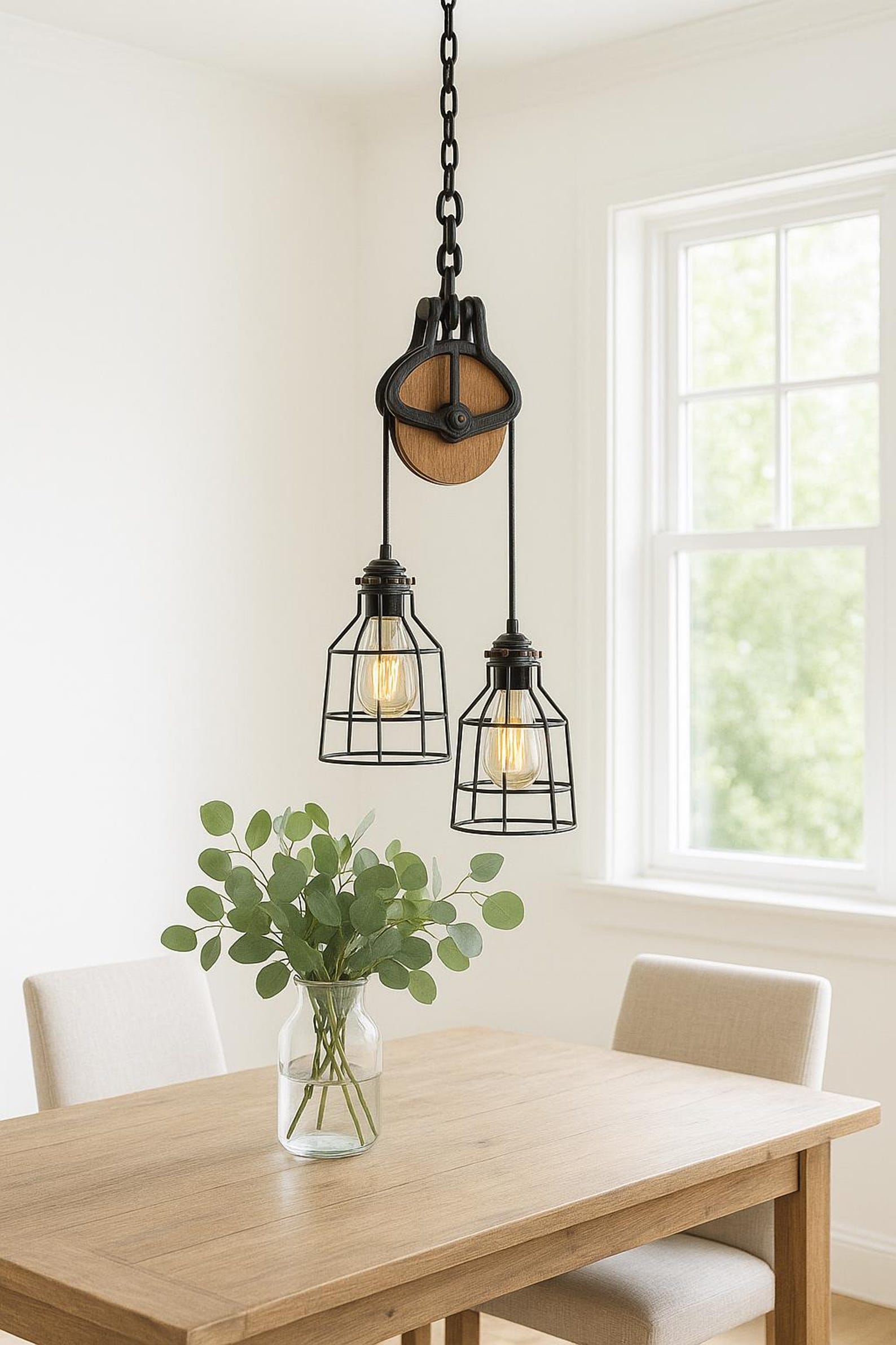 Modern Farmhouse Pendant Light Fixture - Kitchen Island Lighting - Etsy