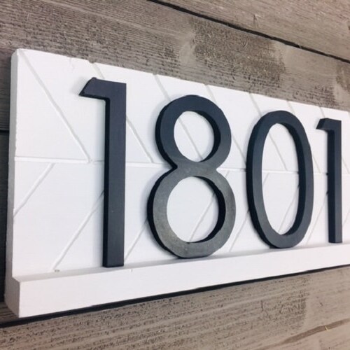 Custom Address Plaque Modern House Number Sign - Etsy