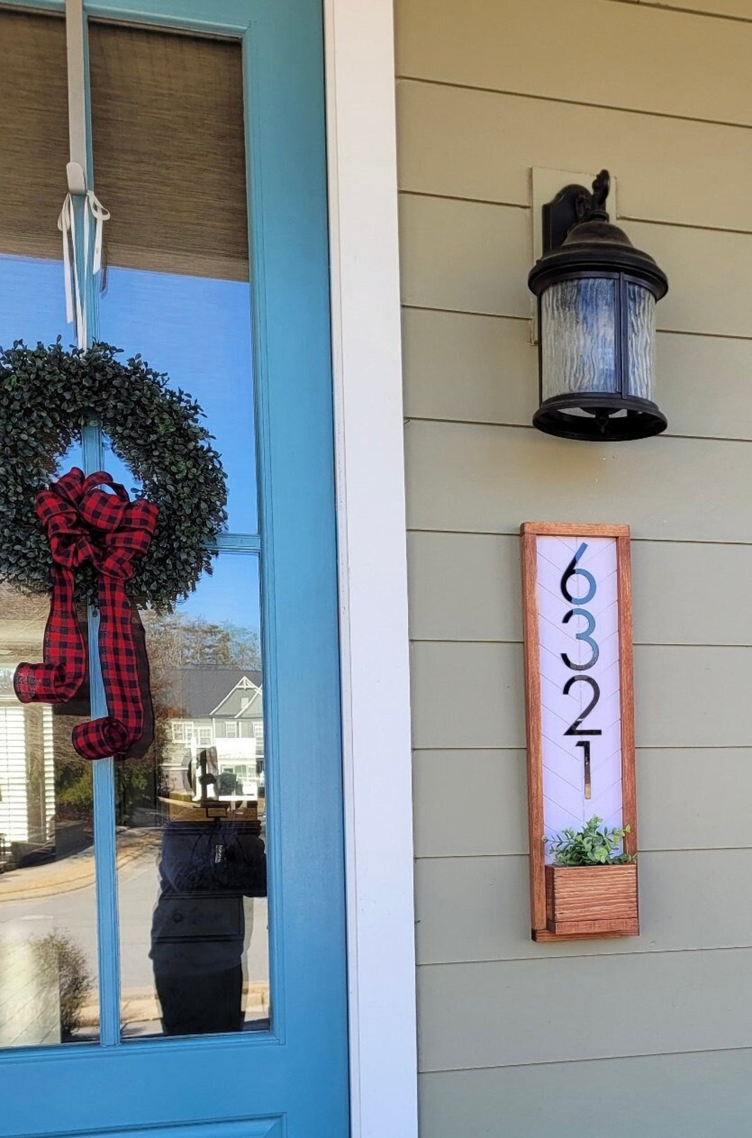 Fairview Modern Vertical House Numbers, Custom Address Plaque for ...