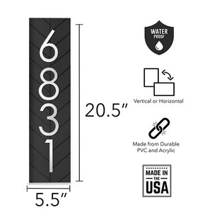 Chesapeake House Number Sign, Address Plaque Vertical, House Numbers ...