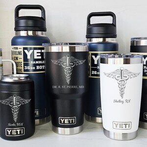YETI Personalized Caduceus, Medical, Doctor, Nurse Gift - Laser ...