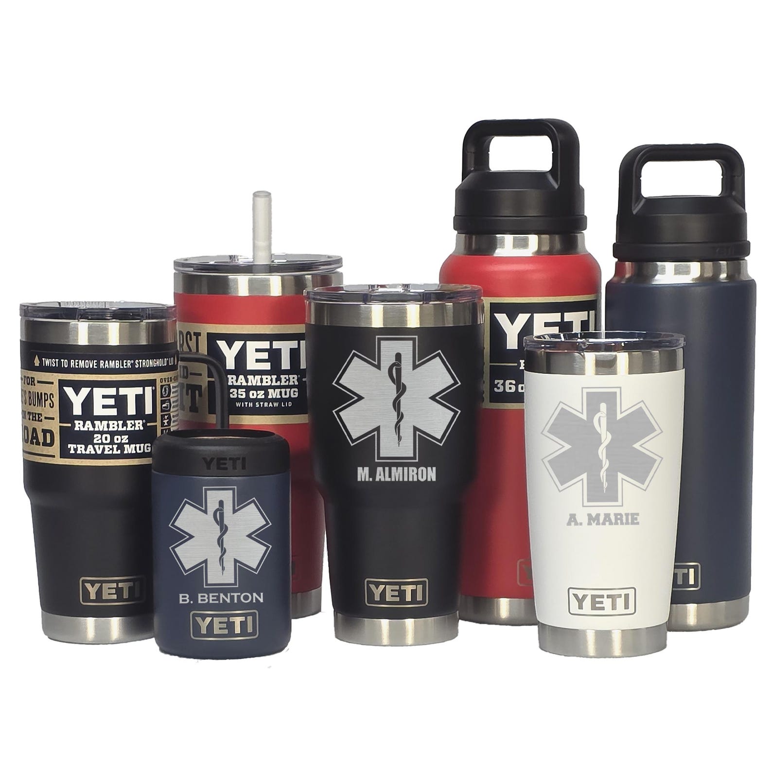 Personalized EMT, Paramedic, EMS Gift Laser Engraved YETI Tumblers ...