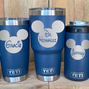 Personalized MICKEY MOUSE YETI- Laser Engraved Tumblers, Mugs With ...