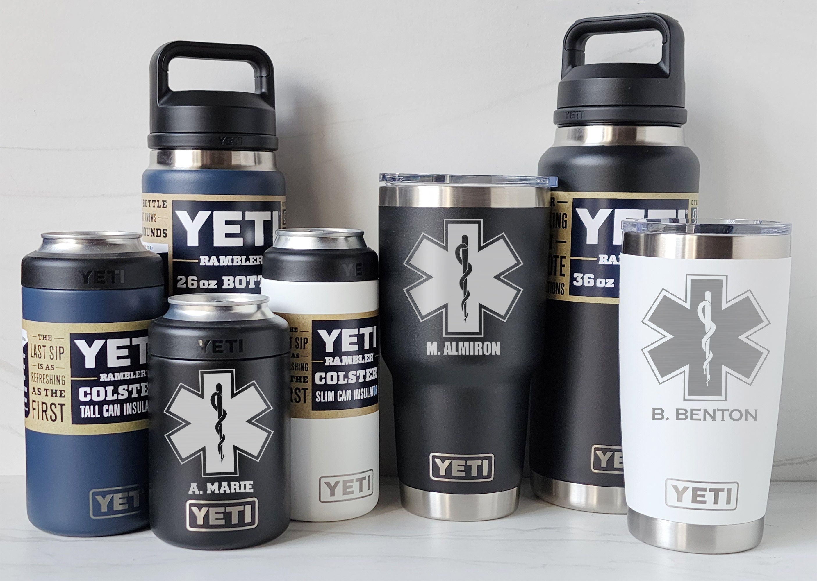 Personalized EMT, Paramedic, EMS Gift Laser Engraved YETI Tumblers ...