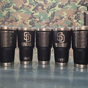 YETI Personalized, Select Your BASEBALL Team, Laser Engraved Tumblers ...