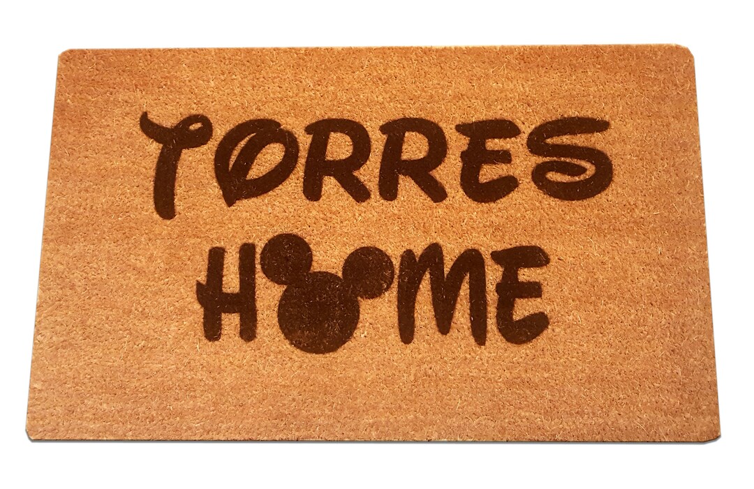 PERSONALIZED Disney Mickey Mouse Home Laser Engraved Welcome Door Mat ...