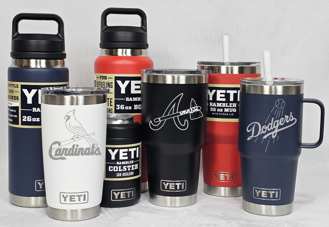 YETI Personalized, Select Your BASEBALL Team, Laser Engraved Tumblers ...