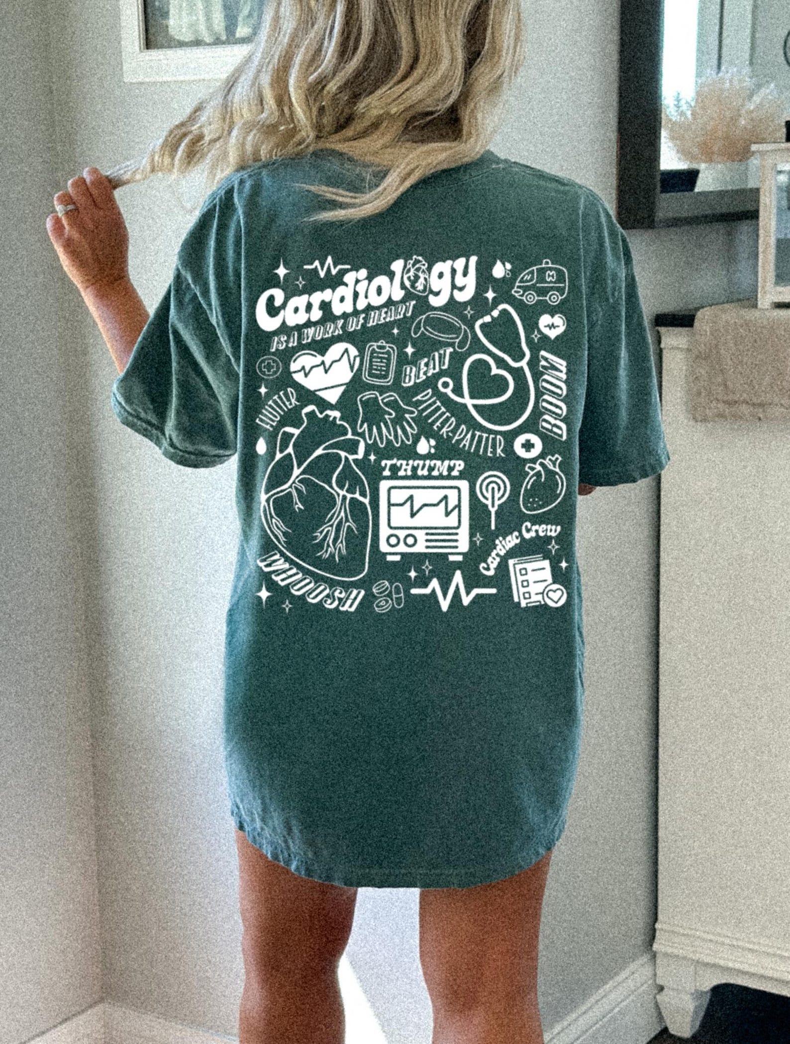 Cardiology Shirt Nurse Shirt Cardiology Nurse Cardiac Shirt Anatomical ...
