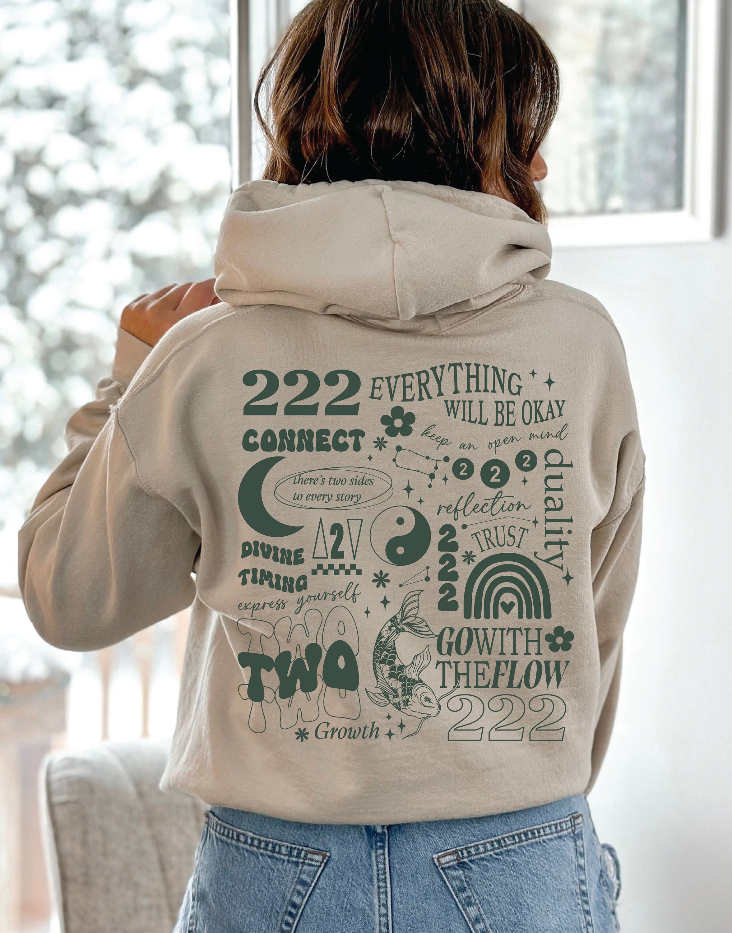Angel Number Hoodie 222 Hoodie 222 Shirt Angel Numbers Hoodie Angel ...
