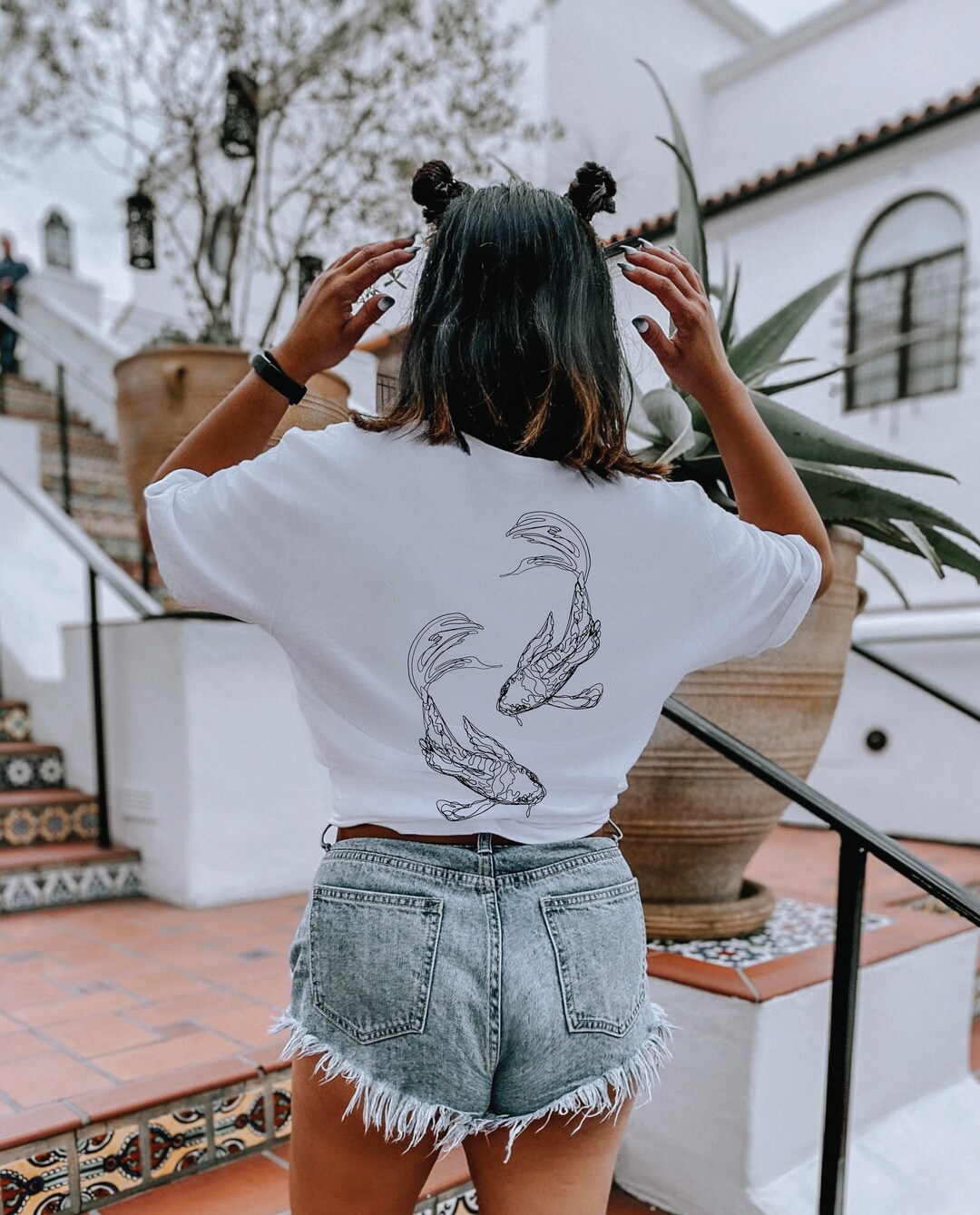 Koi Fish Shirt Koi Fish Art Japanese Streetwear Minimalistic Shirt ...