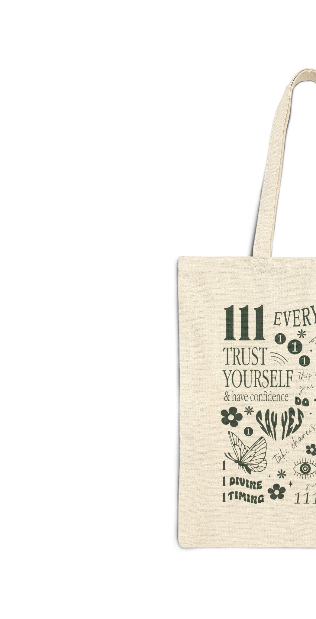 Angel Number Tote Bag 111 Tote Bag 111 Grocery Bag Angel Numbers Tote ...