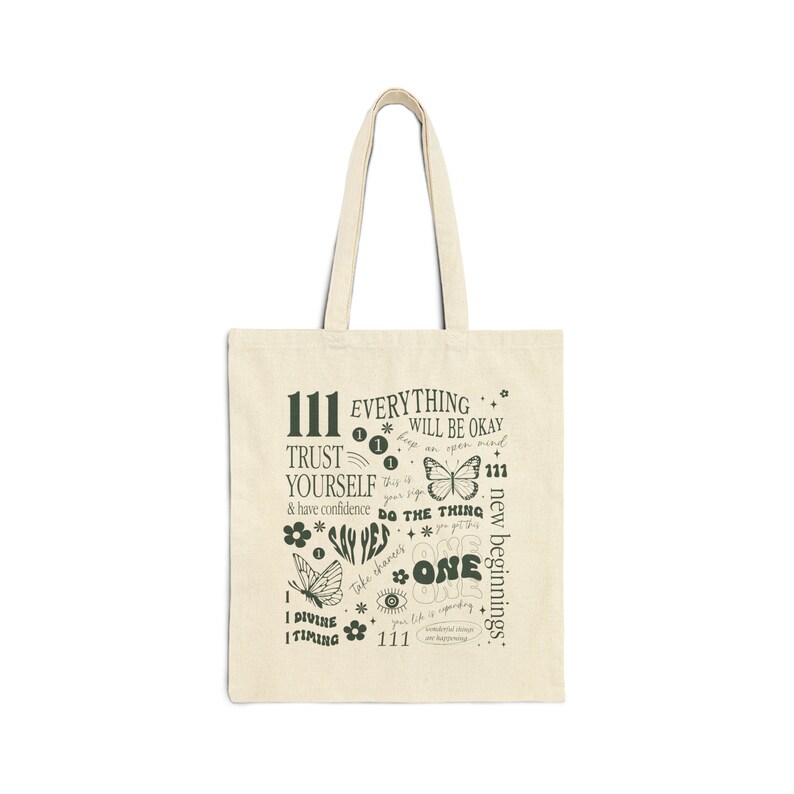 Angel Number Tote Bag 111 Tote Bag 111 Grocery Bag Angel Numbers Tote ...