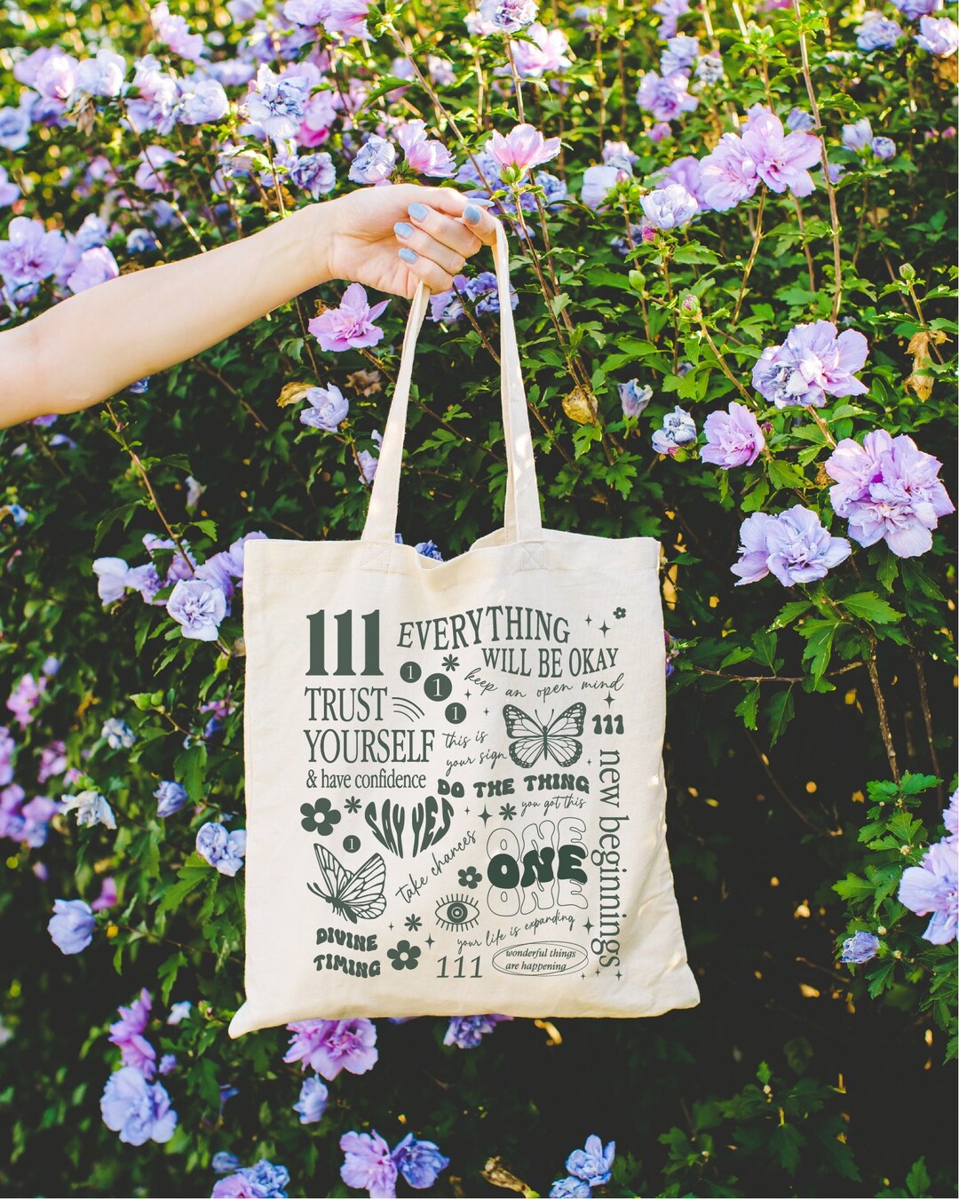 Angel Number Tote Bag 111 Tote Bag 111 Grocery Bag Angel Numbers Tote ...