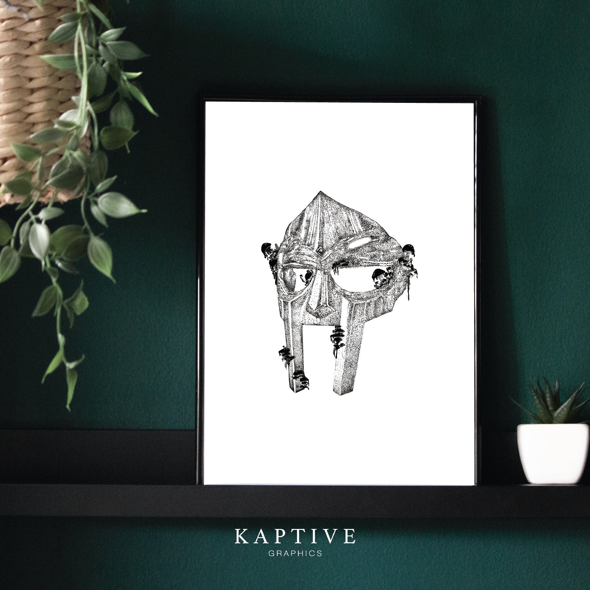 MF Doom Digital Art, Printable Digital Art Piece, Wall Art, MF Doom ...