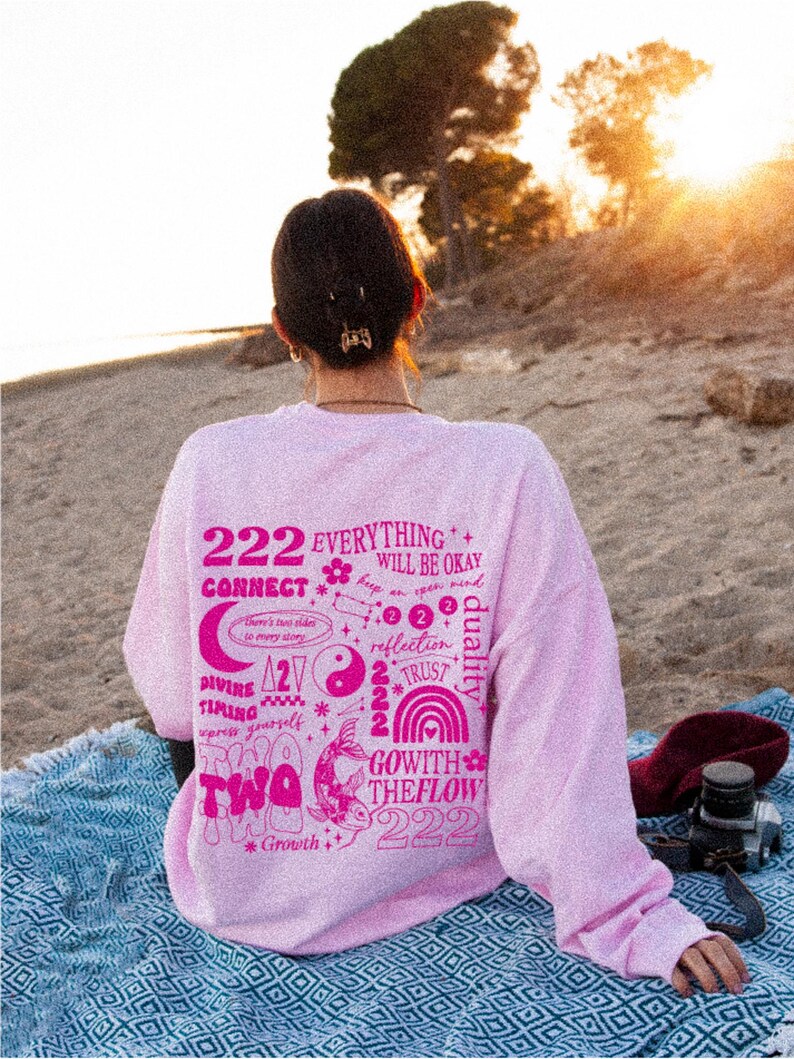Angel Number Sweatshirt 222 Angel Number 222 Sweatshirt Angel Number ...