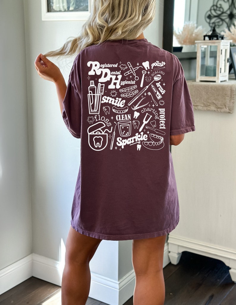 RDH Shirt Dental Hygiene Shirt Dental Hygiene Gifts Dental Hygienist ...