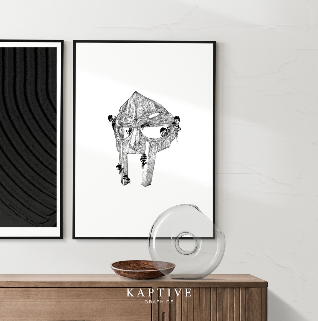 MF Doom Digital Art, Printable Digital Art Piece, Wall Art, MF Doom ...