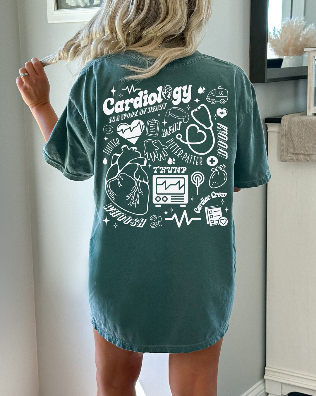 Cardiology Shirt Nurse Shirt Cardiology Nurse Cardiac Shirt Anatomical ...