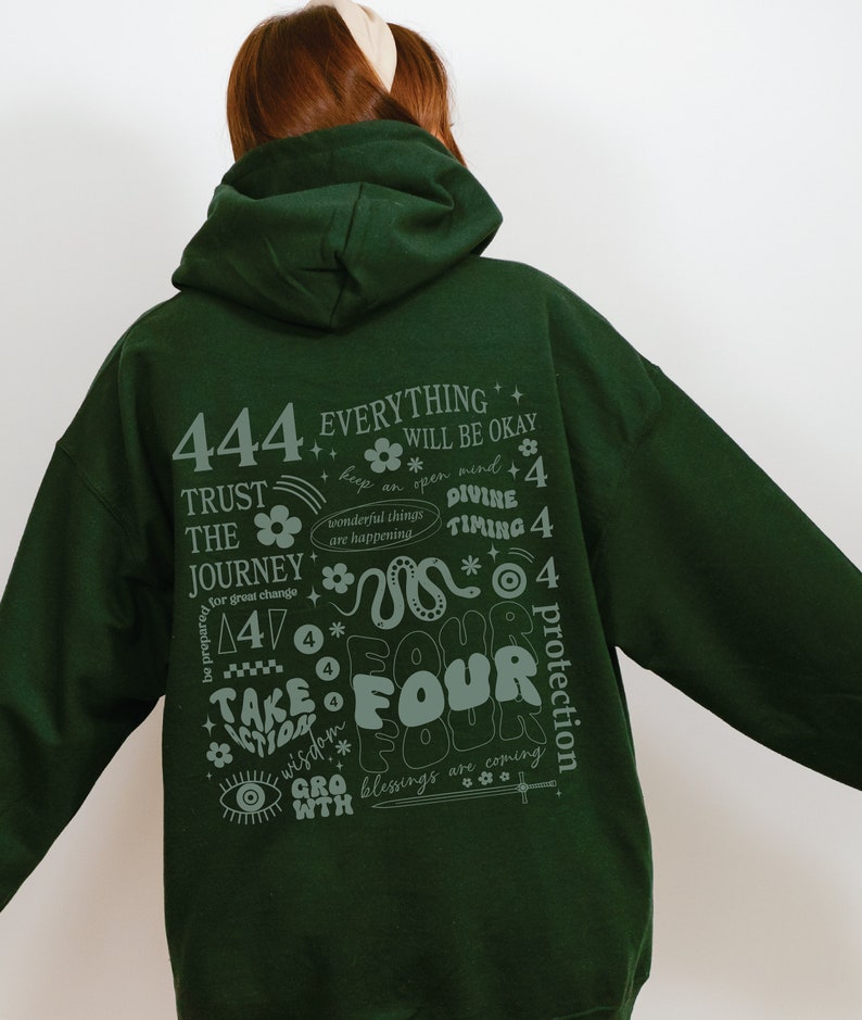 Angel Number Hoodie 444 Hoodie Angel Number 444 Shirt Angel Number ...