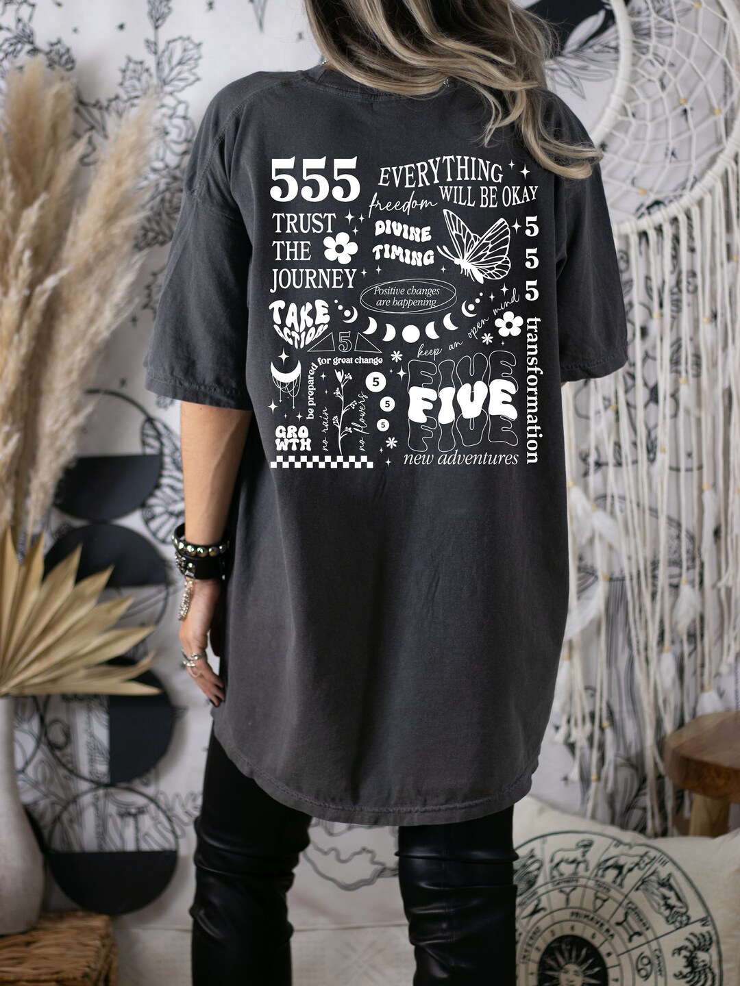 555 Shirt Angel Number Shirt 555 Angel Numbers Angelcore Manifest Shirt ...