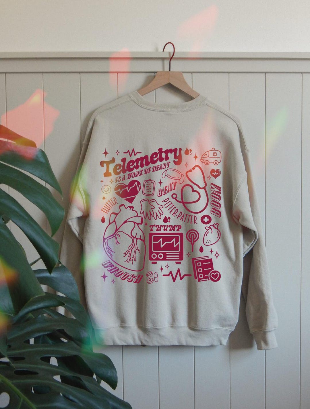 Telemetry Nurse Sweatshirt Cardiac Sweatshirt Anatomical Heart Shirt ...