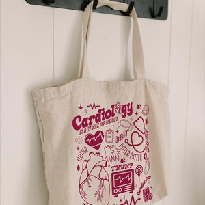 Cardiology Nurse Tote Bag Nurse Bag Cardiology Bag Cardiac Tote ...