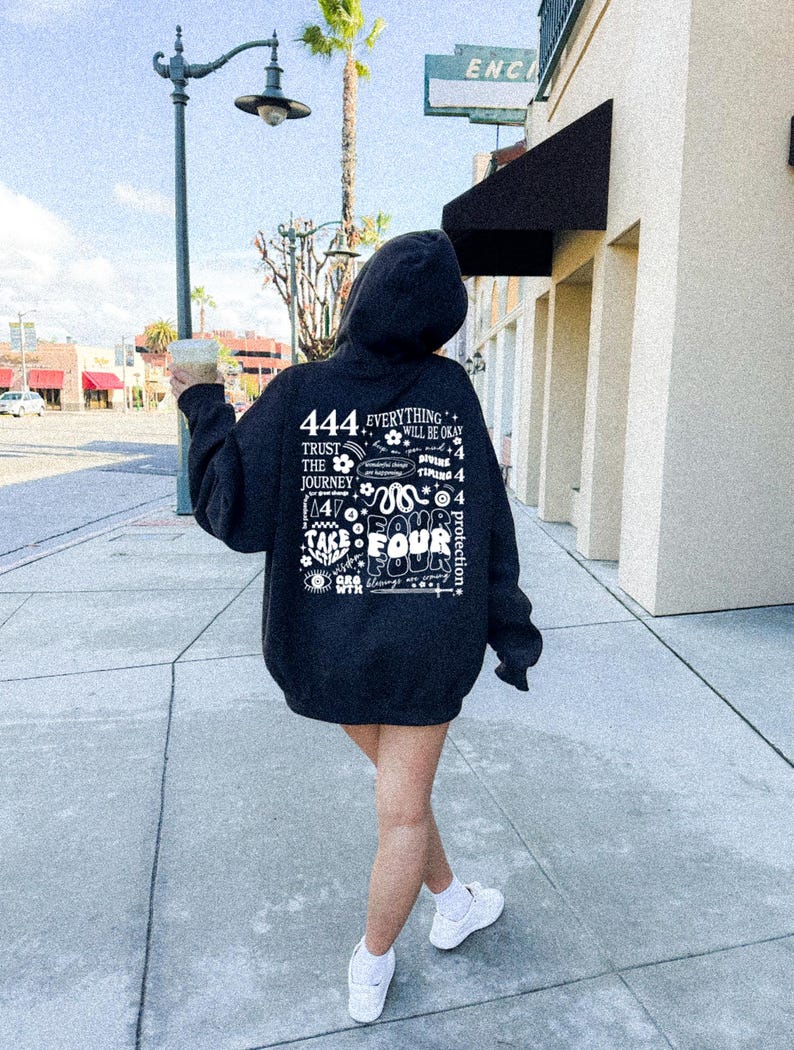 Angel Number Hoodie 444 Hoodie Angel Number 444 Shirt Angel Number ...