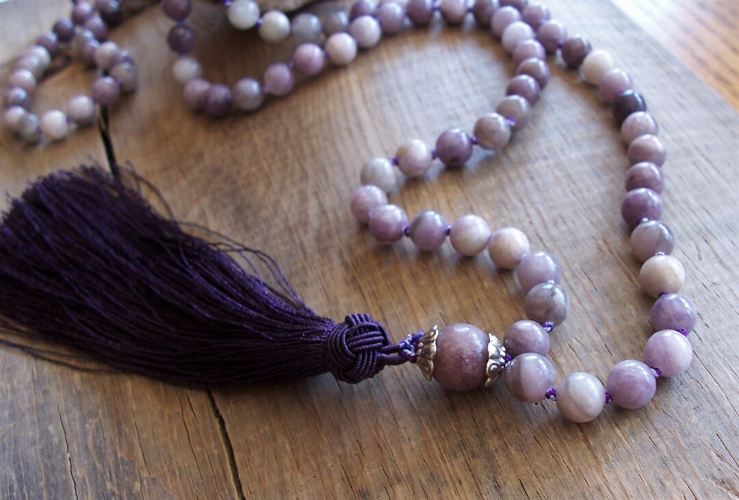 108 Bead Traditional Style Mala Violet Stone Jasper - Etsy