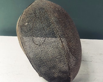 Antique French 1800s Fencing Mask / 19th Century Mesh Wire and Leather ...