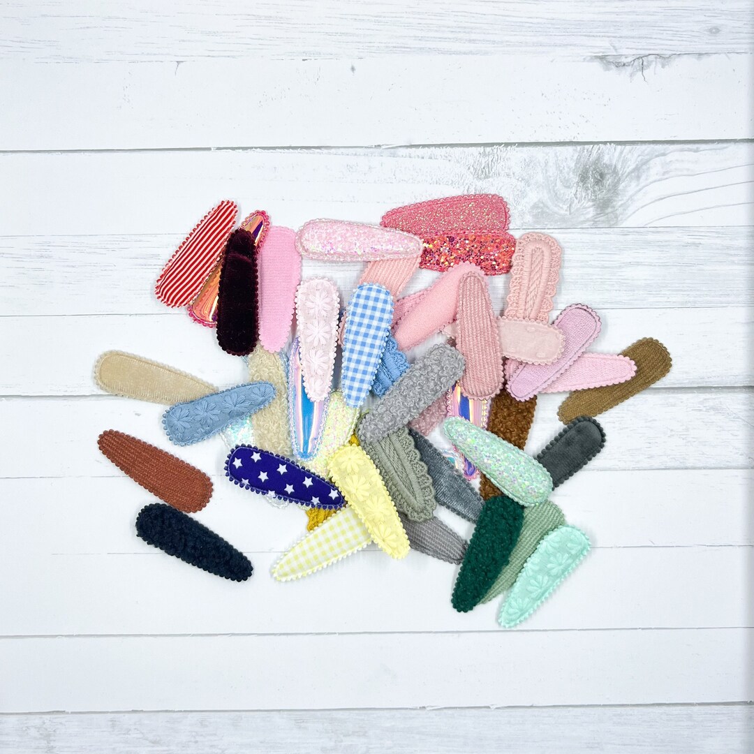 INDIVIDUAL Snap Clips Choose Your Color Fabric and Metal 2 Inch Snap ...