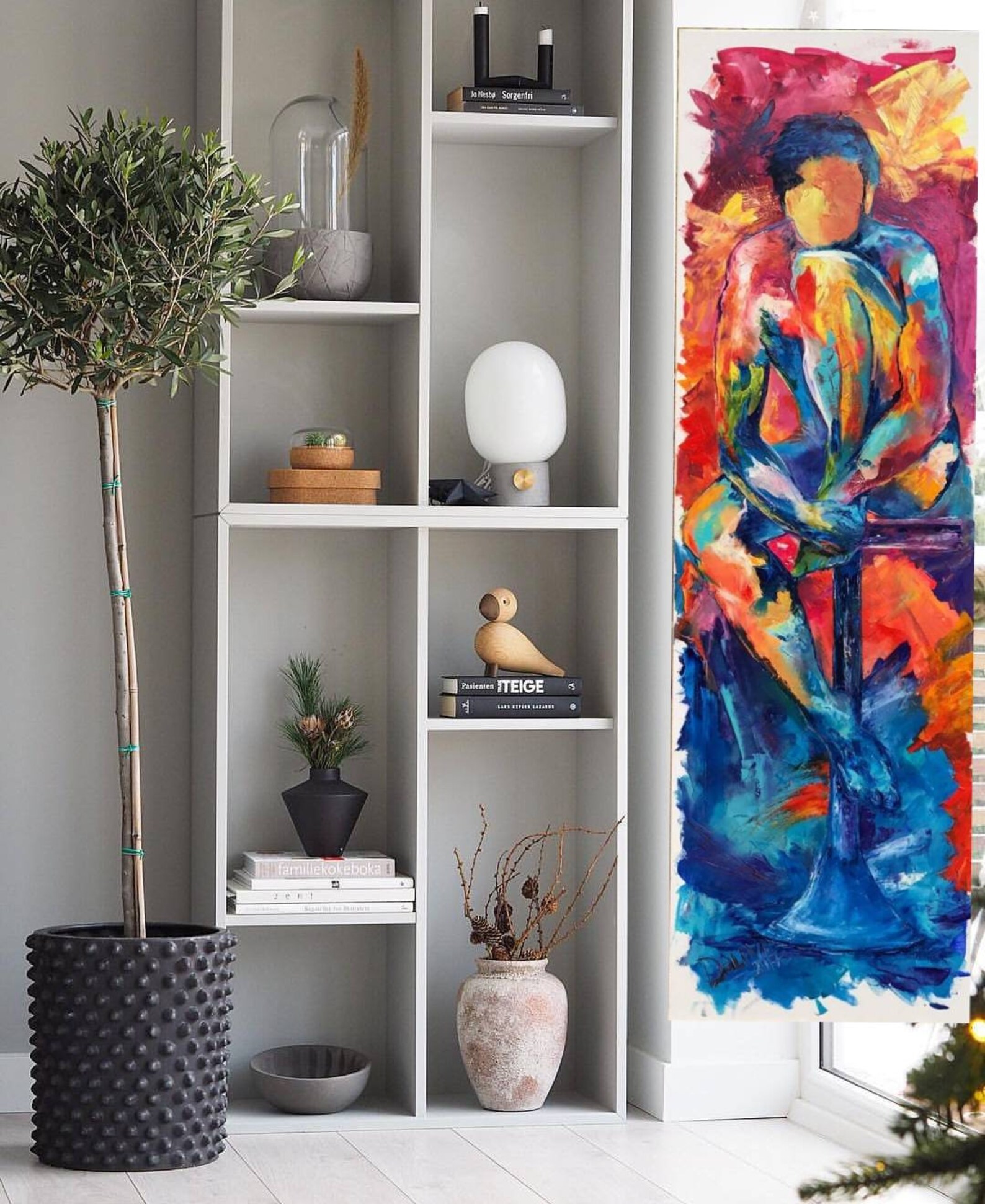 Big Modern Contemporary Man Art Textured Oil Painting for Man | Etsy