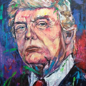 Donald Trump Portrait Mister President Portrait Acrylic Pop Art Big ...