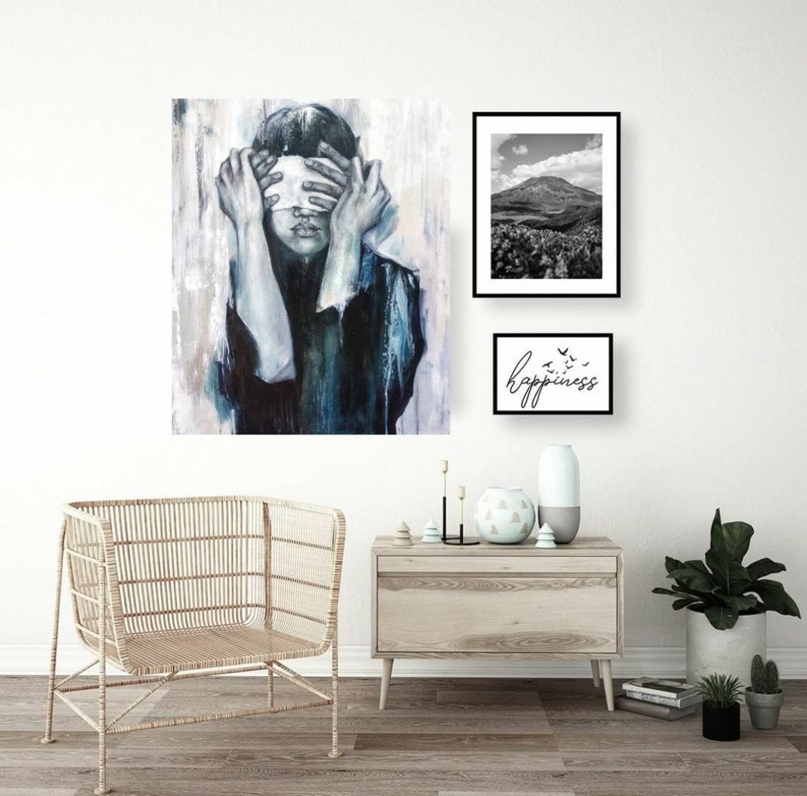 Modern Girl Portrait Oil Painting Original Modern Art - Etsy