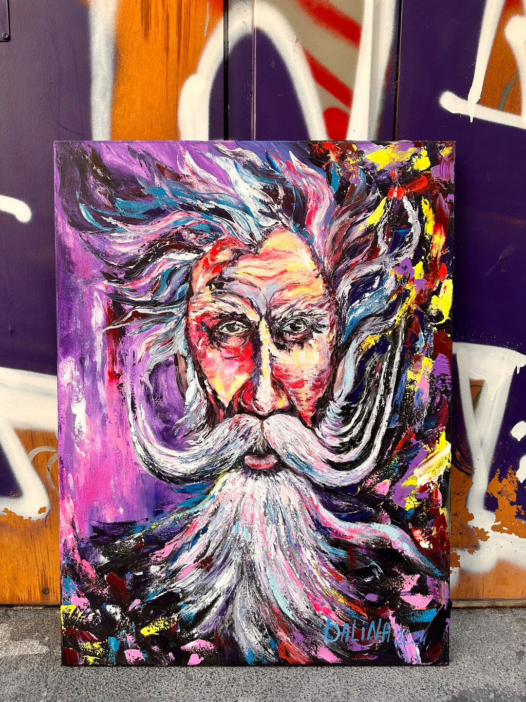 Don Quixote Portrait for Man Interior Acrylic Painting for Male Office ...