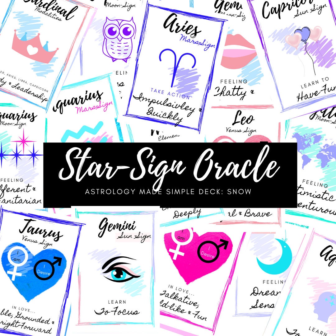 Astrology Oracle Card Deck Astrology Decks Astrology Tarot | Etsy