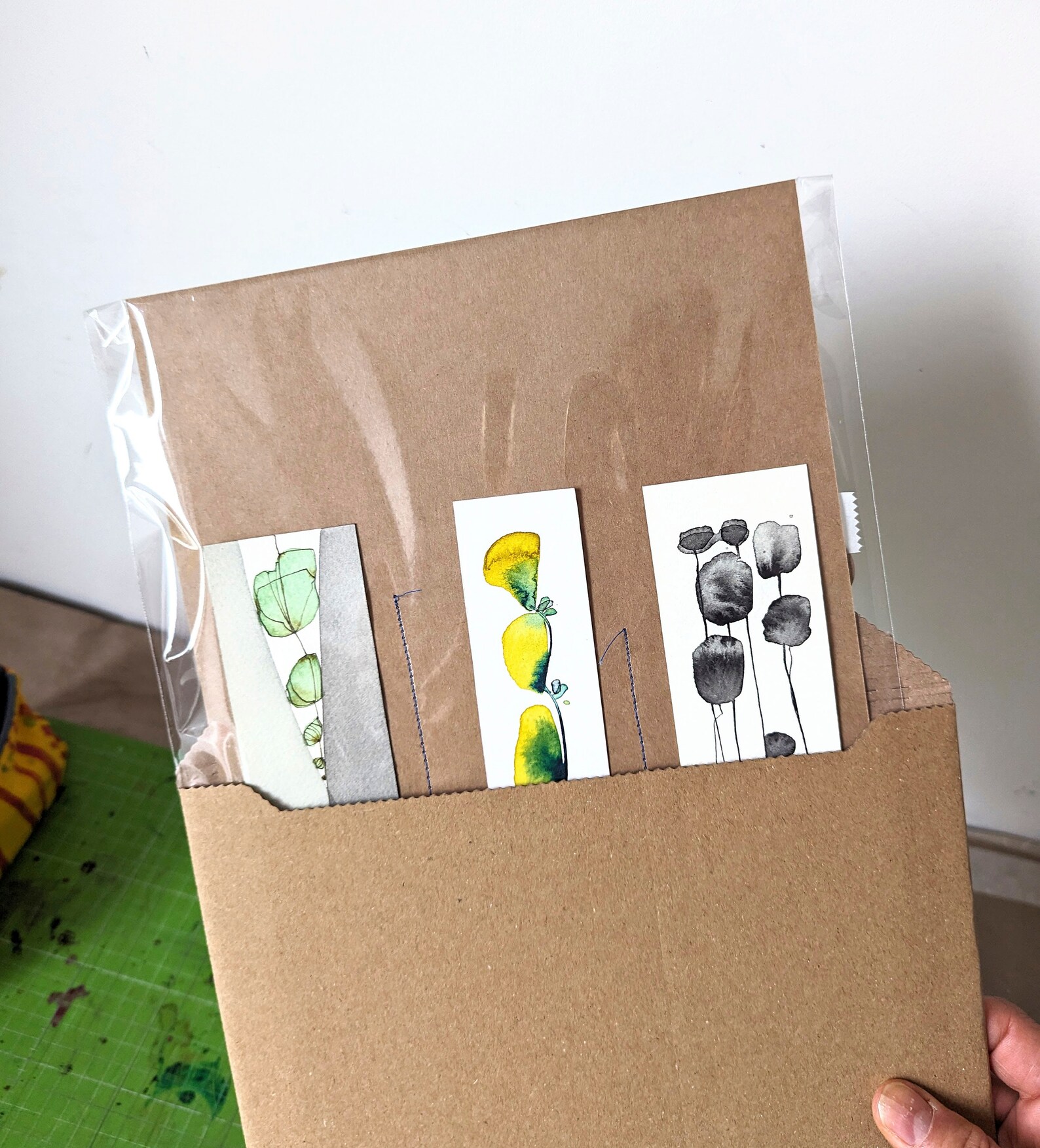 Set of 3 Handdrawn Ink Cards / Bookmarks - Etsy