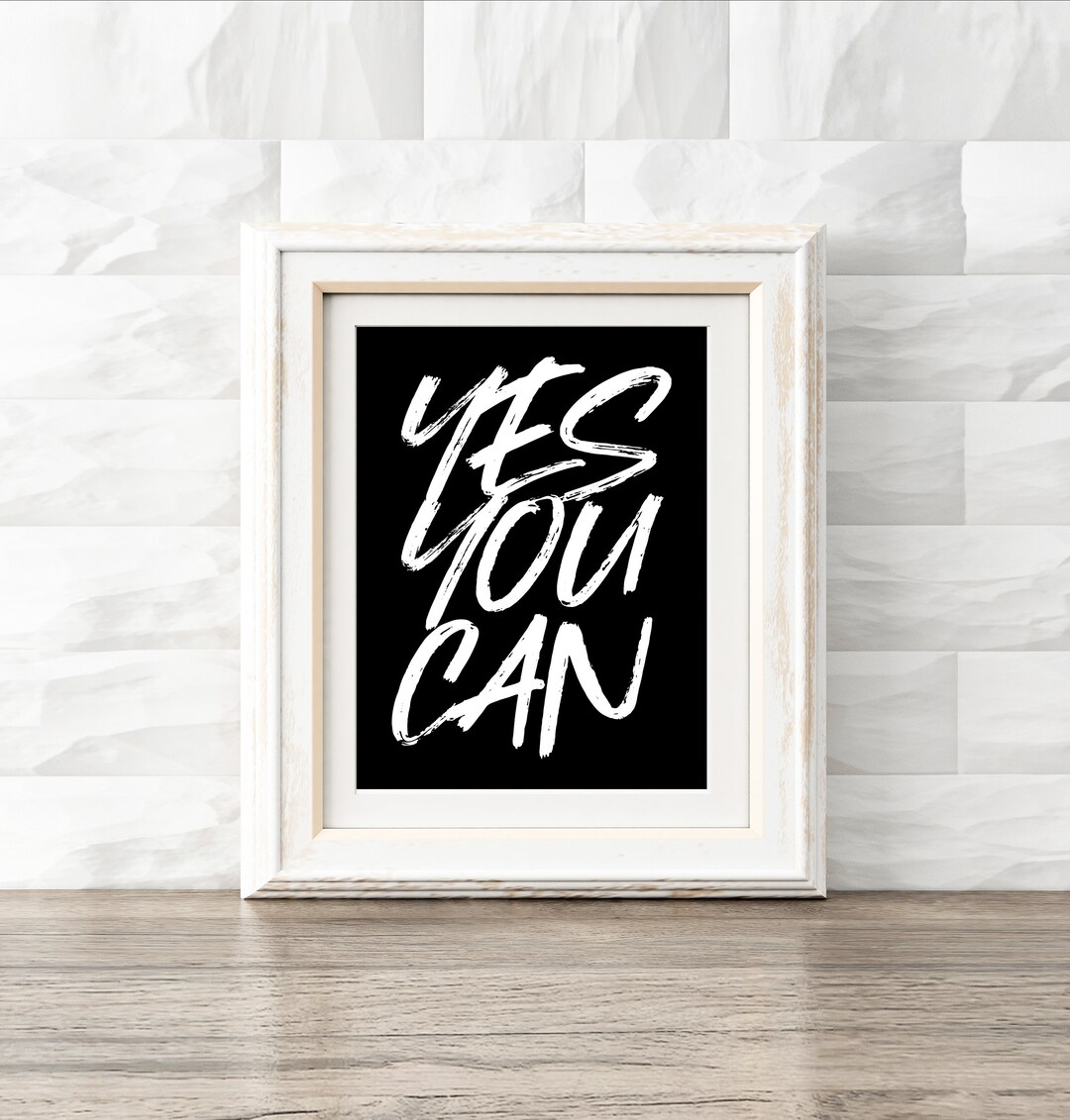 Motivational Printable, Yes You Can Poster, Instant Wall Art - Etsy