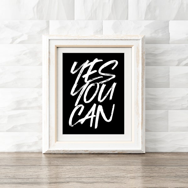 Yes You Can Poster - Etsy
