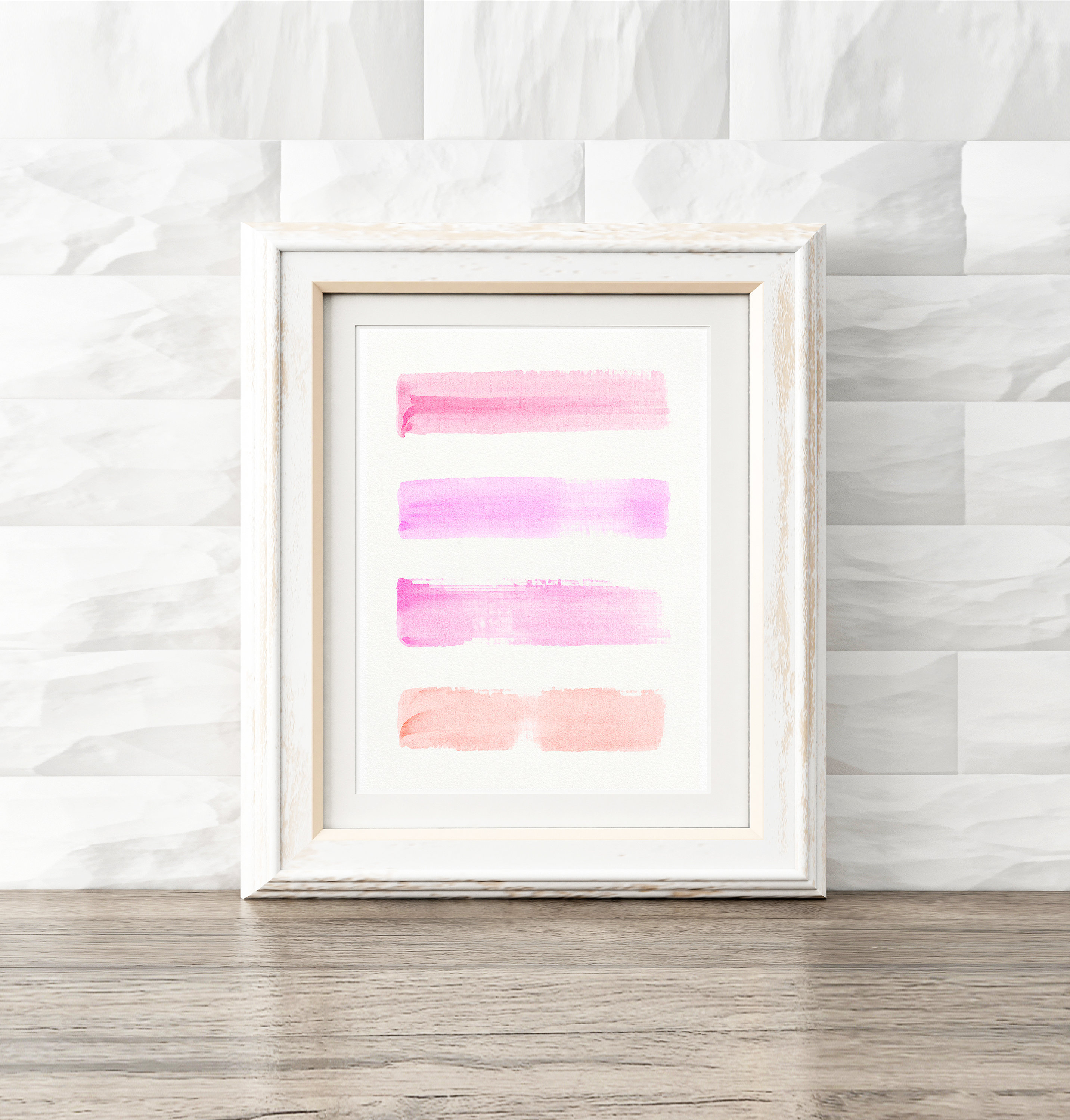 Printable Art, Watercolor Stripes, Pink Home Decor, Office Wall Art ...