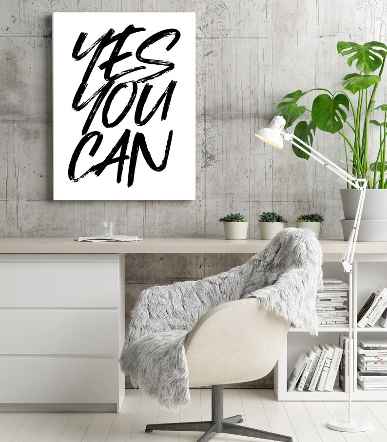 Yes You Can Motivational Poster Download - Etsy