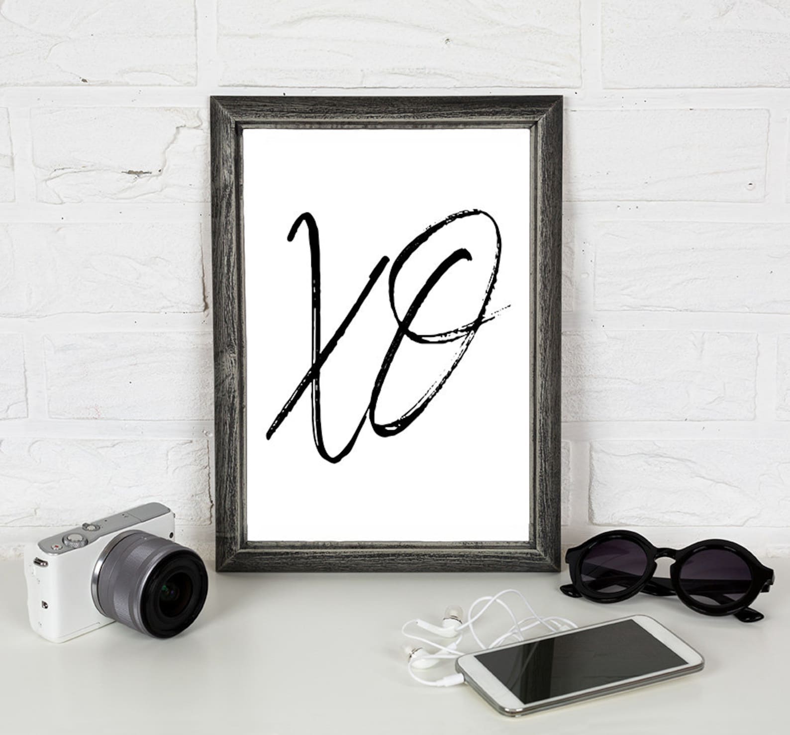 XO Art Printable, Valentine's Day Gift, Bedroom Sign, Hugs and Kisses ...