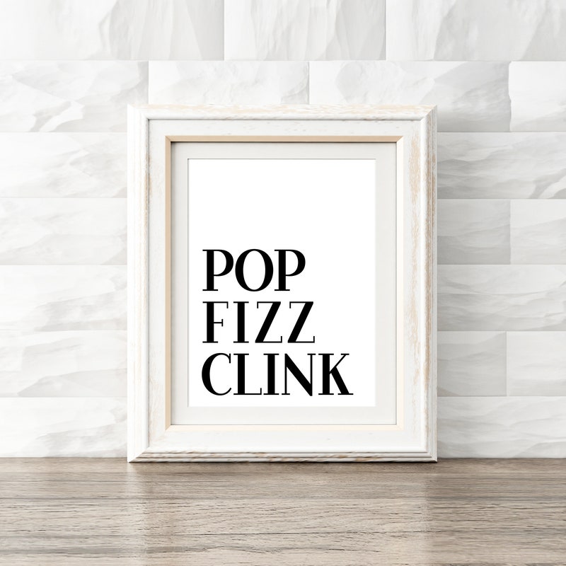 Pop Fizz Clink Sign - Etsy