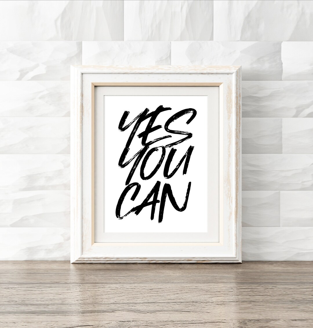 Yes You Can Motivational Poster Download - Etsy