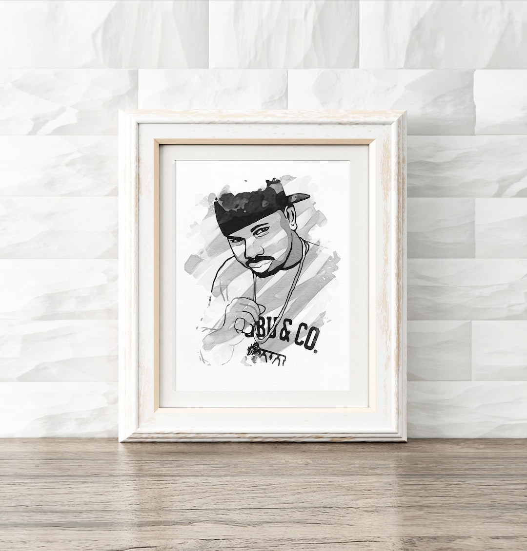 DJ Screw Portrait, Hip Hop Printable, Rapper Wall Art, DJ Screw ...
