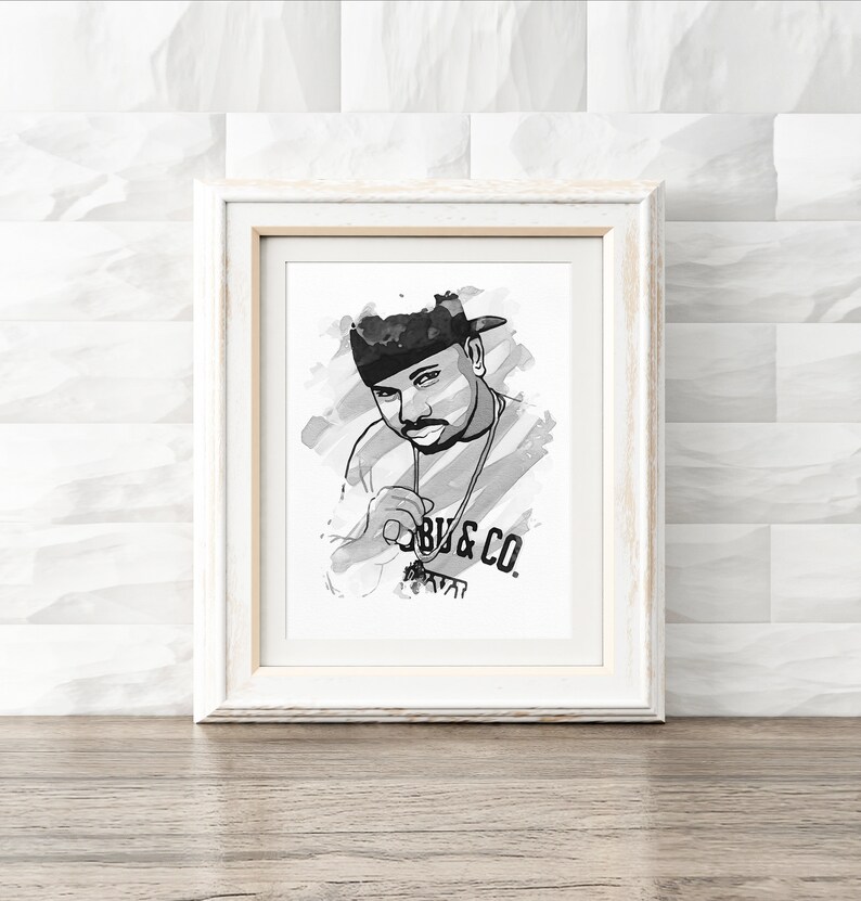 DJ Screw Portrait, Hip Hop Printable, Rapper Wall Art, DJ Screw ...