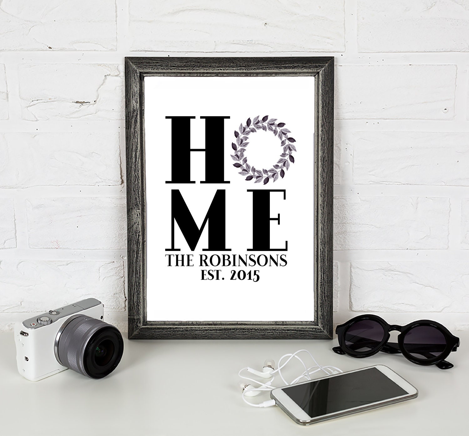 Family Name Sign, Custom Printable, Entryway Decor, Instant Wall Art ...