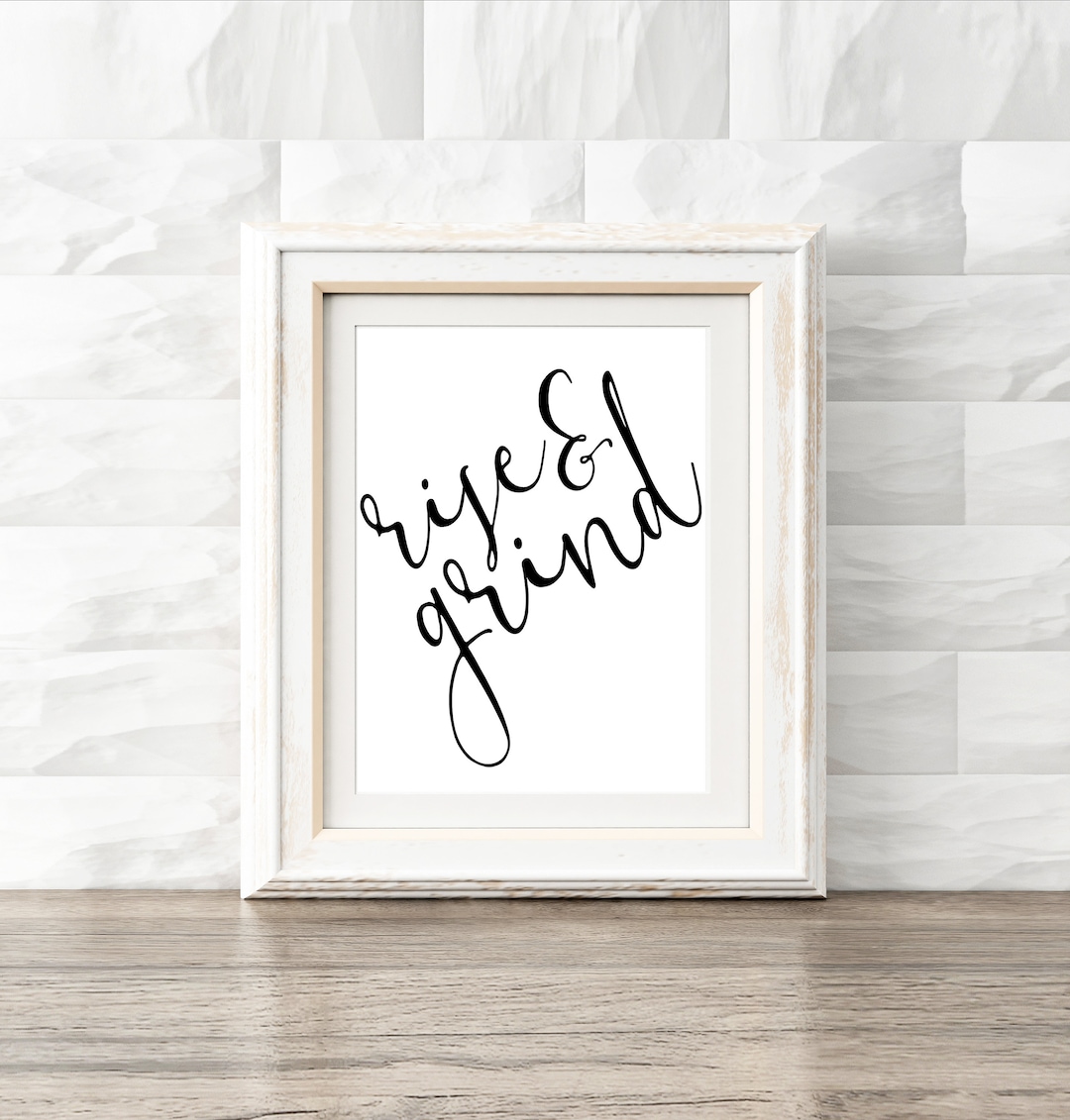Rise and Grind Sign, Motivational Poster, Digital Download, Fitness ...
