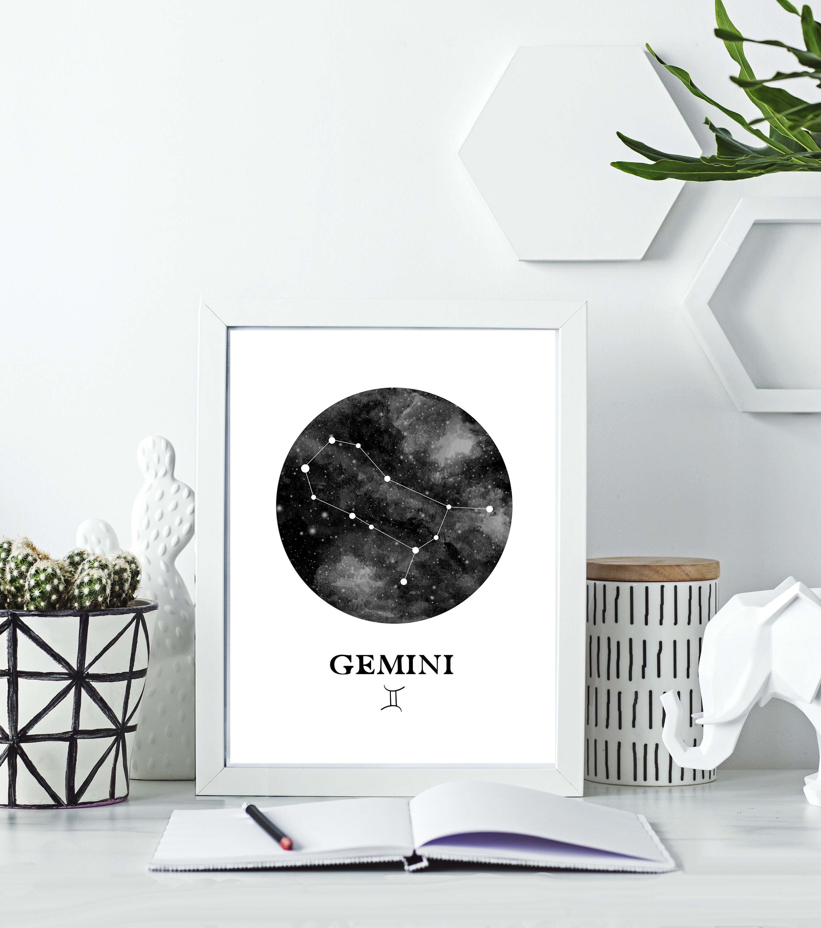 Gemini Sign Printable, Zodiac Poster, Astrology Print, Gemini ...